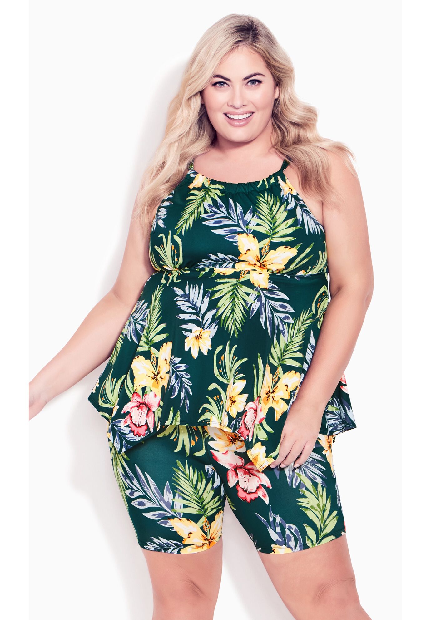 Handkerchief Print Tankini Top | Swimsuits For All