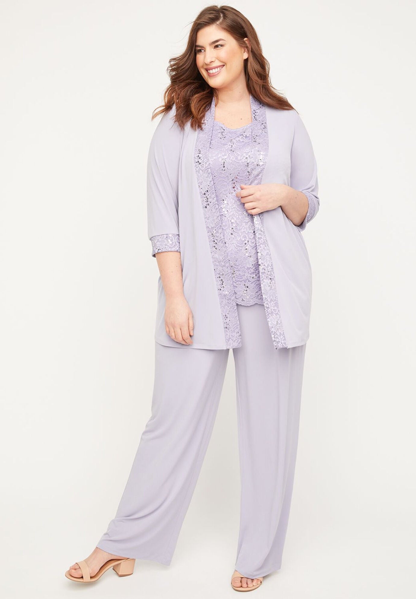 3-Piece Lace Gala Pant Suit | Swimsuits For All