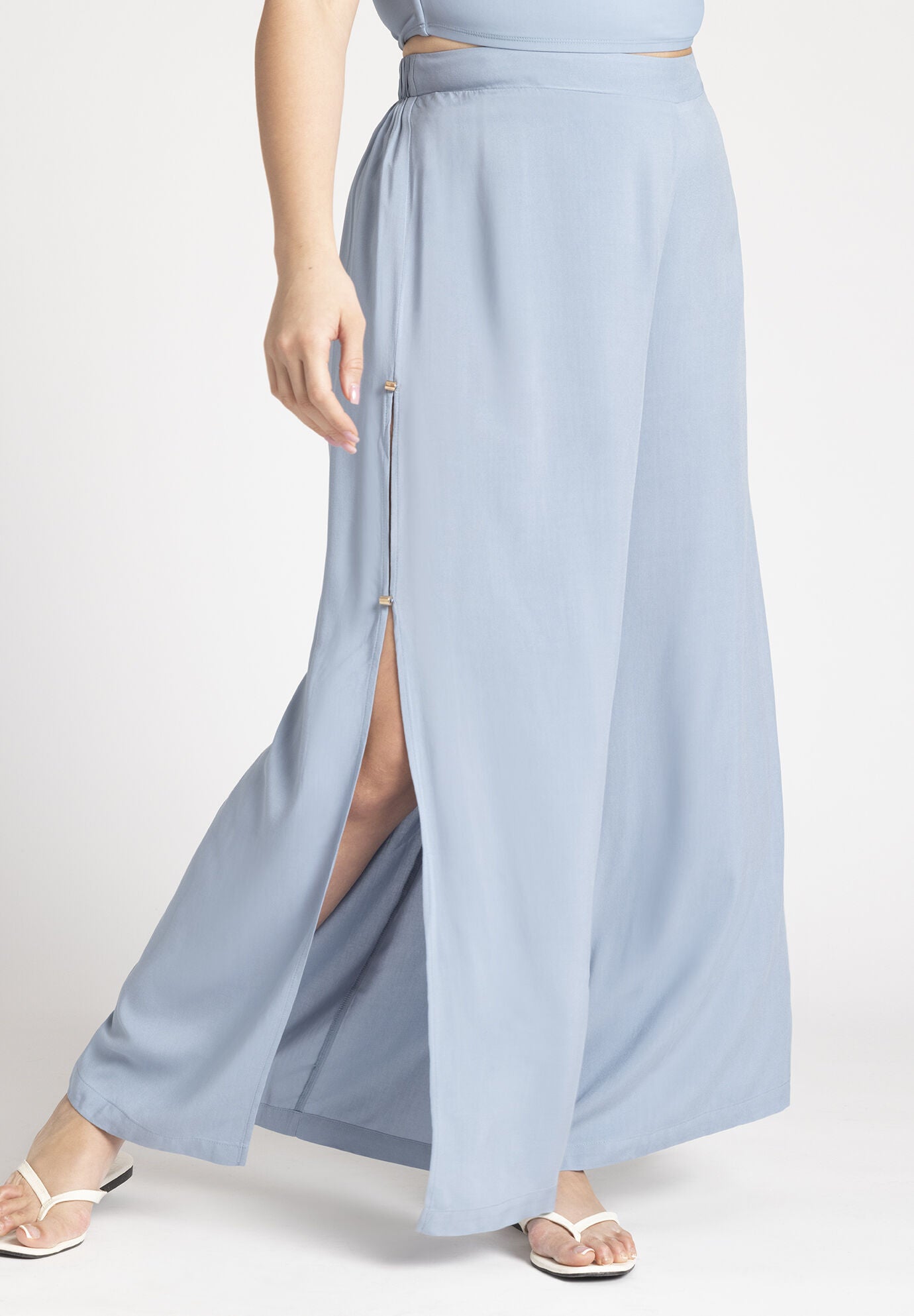 Bead Detail Side Slits Cover Up Pant | Swimsuits For All