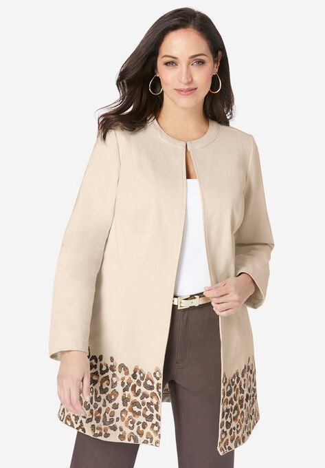 Embroidered Denim Topper | Swimsuits For All