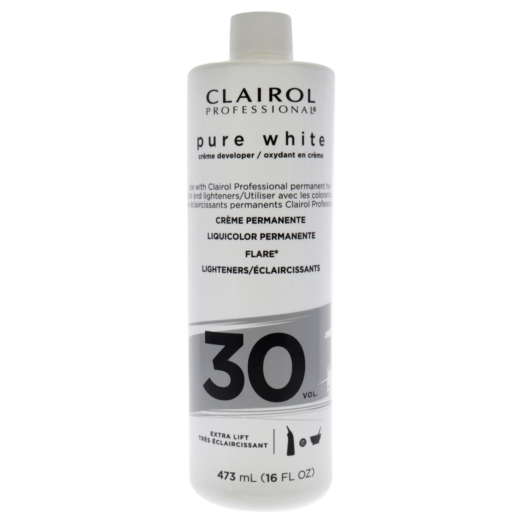 Pure White 30 Volume Creme Developer by Clairol for Unisex - 16 oz ...