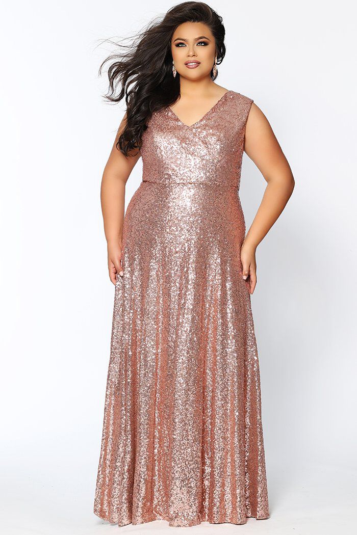 City Lights Formal Gown Plus Size Long Sequins Dress | Swimsuits For All
