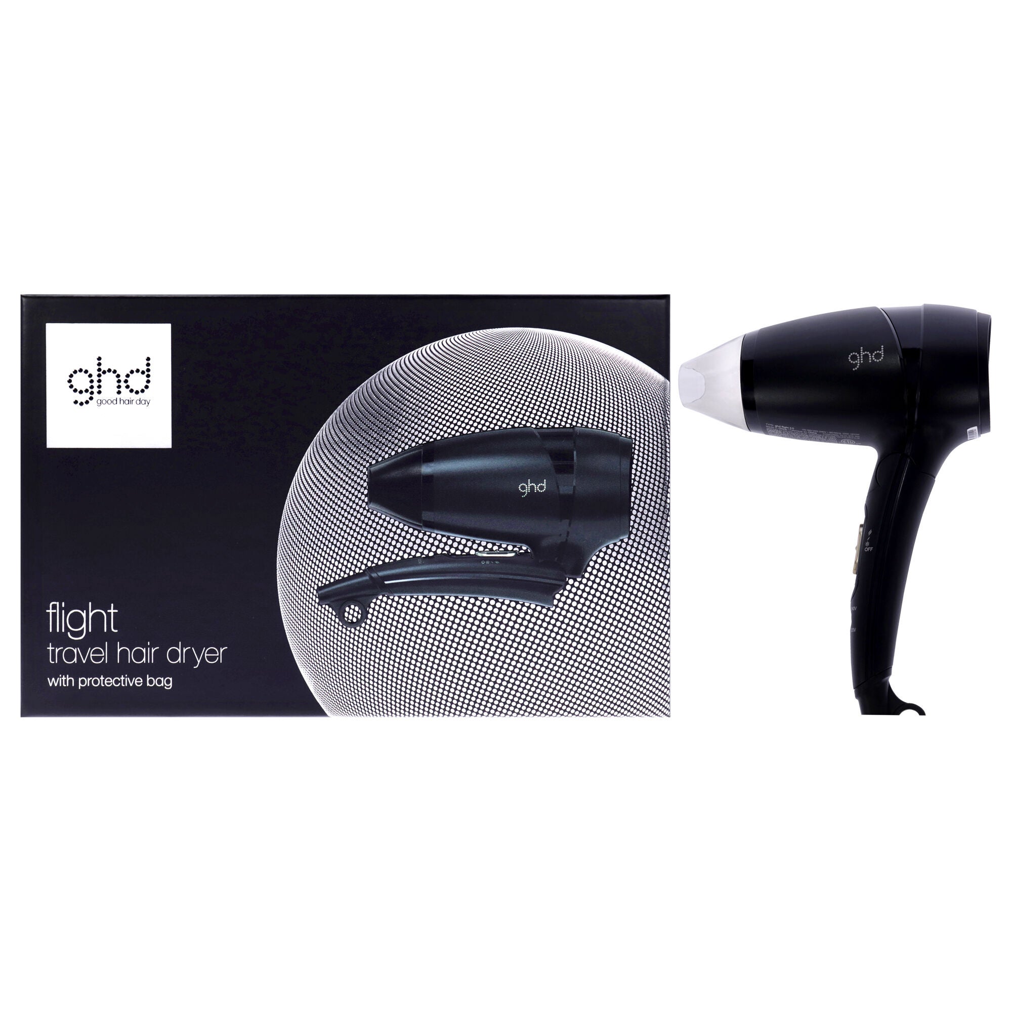 Copper Flight Travel Hairdryer - Black by GHD for Unisex - 1 Pc Hair ...