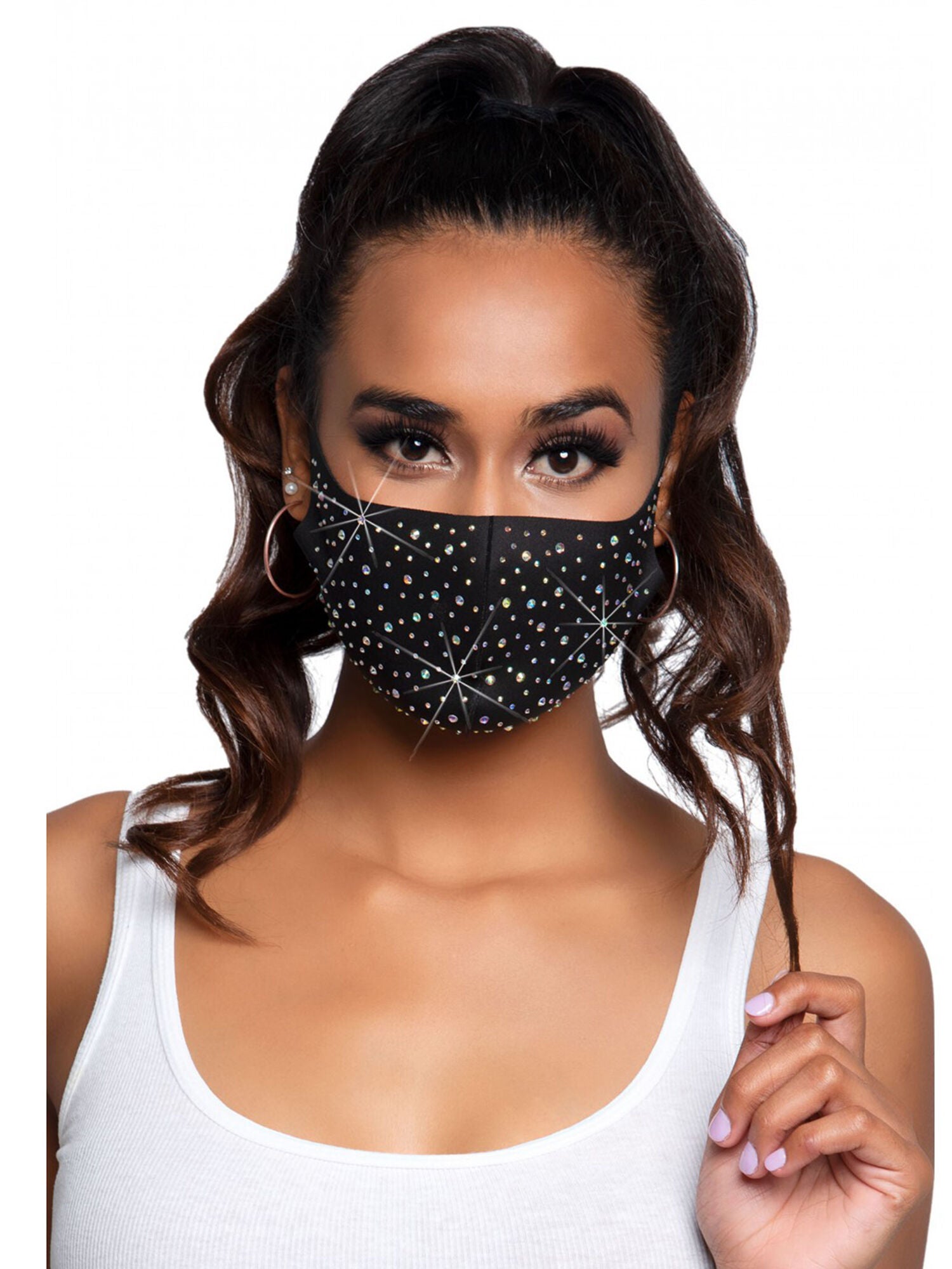 Shiny Rhinestone Face Mask | Swimsuits For All