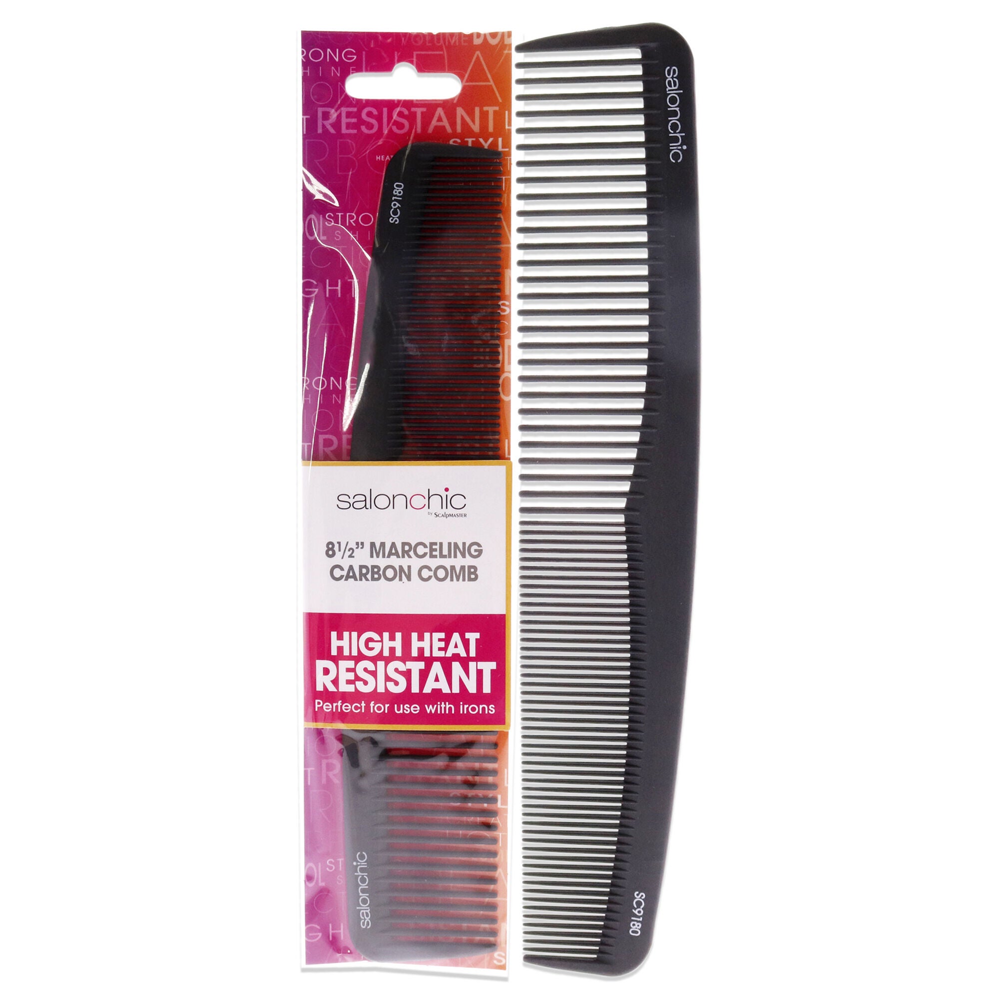 Marceling Carbon Comb High Heat Resistant 8.5 by SalonChic for Unisex ...