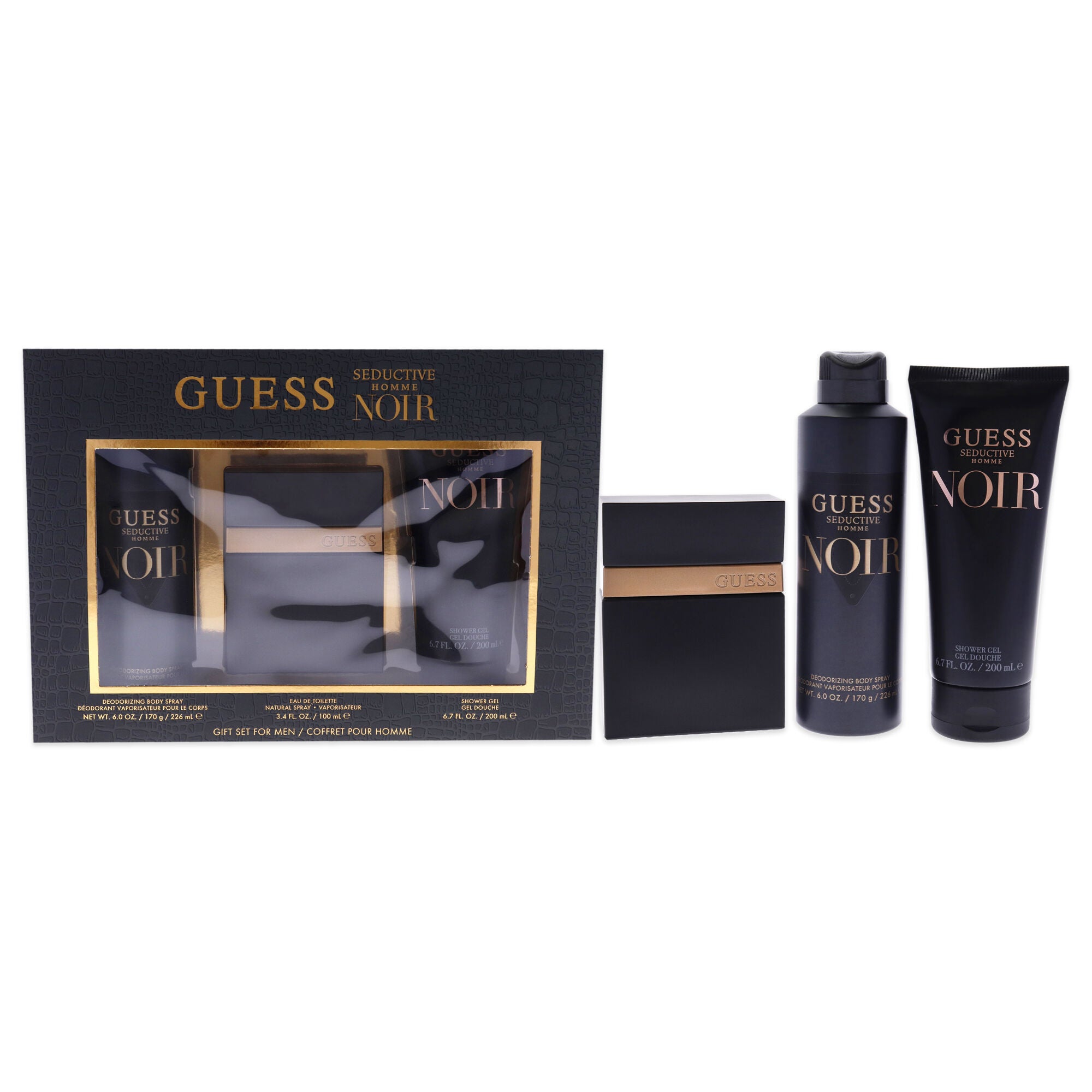 Guess Seductive Home Noir by Guess for Men - 3 Pc Gift Set 3.4oz EDT ...