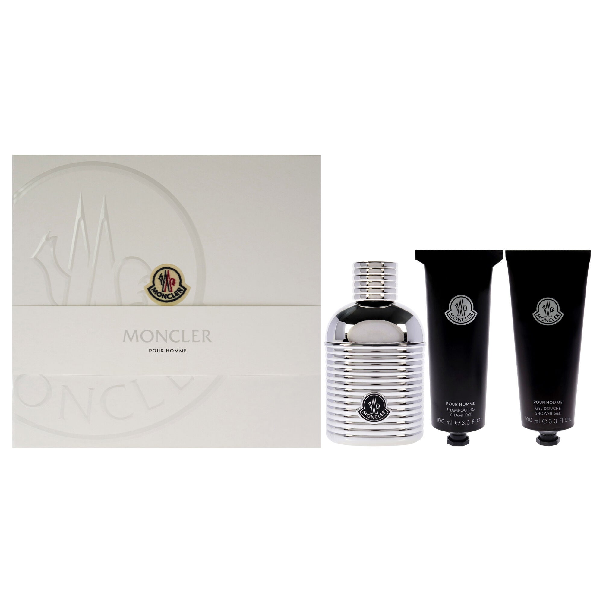 Moncler Pour Homme by Moncler for Men - 3 Pc Gift Set 3.3oz EDP Spray ...