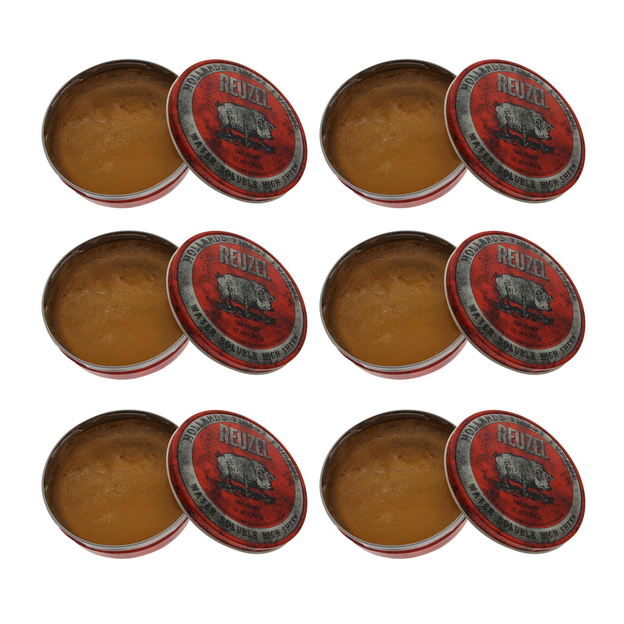 Red Water Soluble High Sheen Pomade by Reuzel for Men - 12 oz Pomade ...