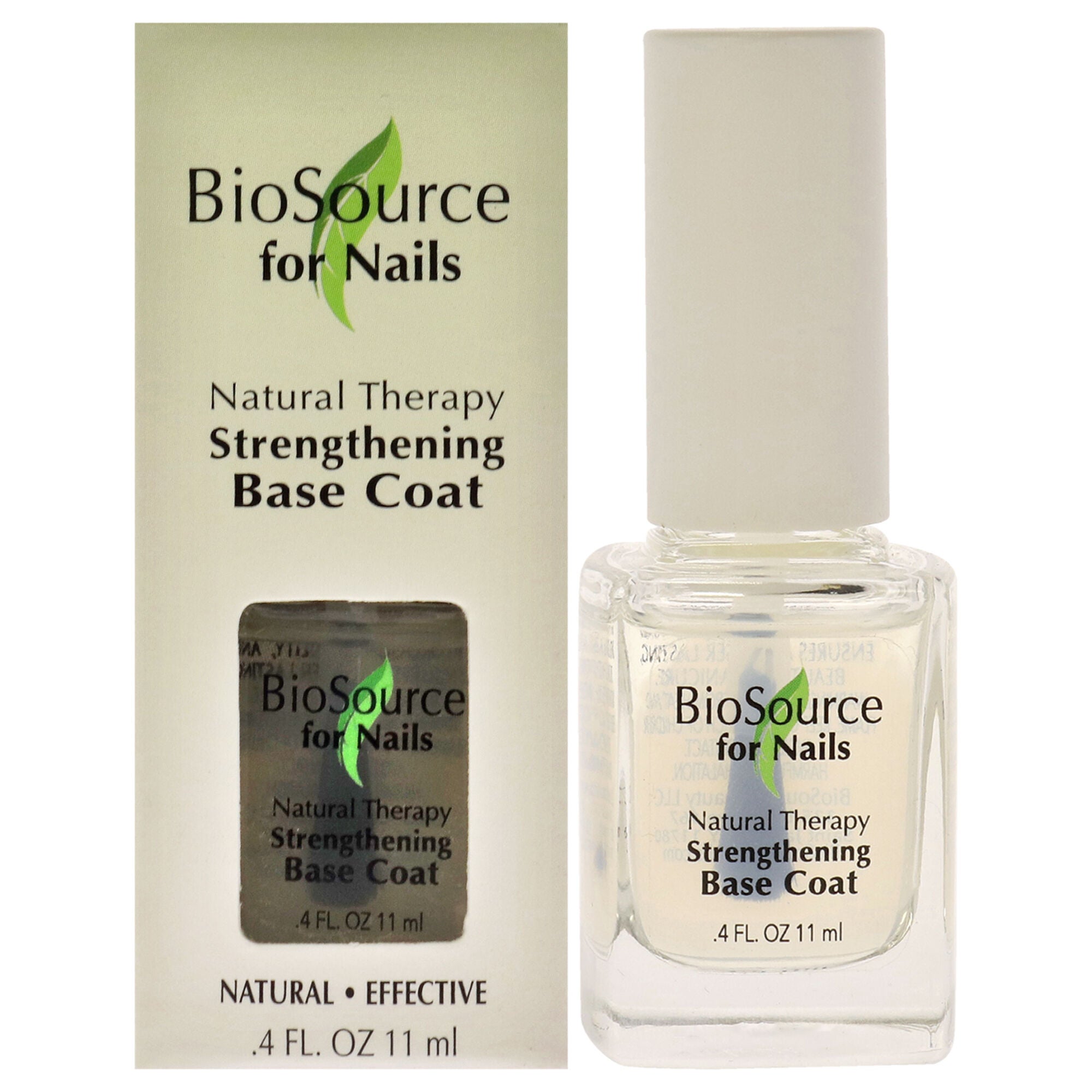 Natural Therapy Strengthening Base Coat by BioSource for Women - 0.4 oz Nail Treatment ...
