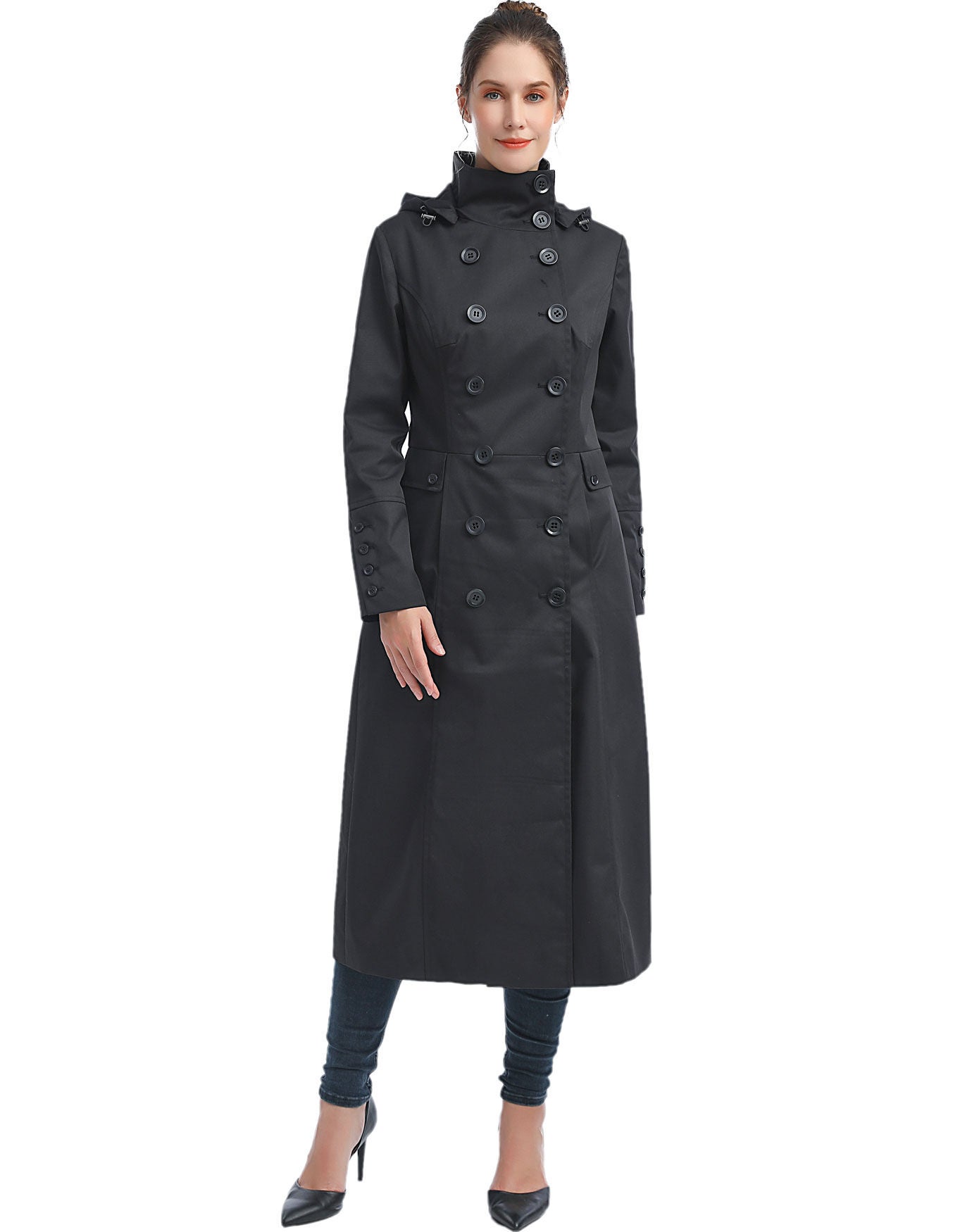 Kelly Waterproof Hooded Maxi Trench Coat | Swimsuits For All