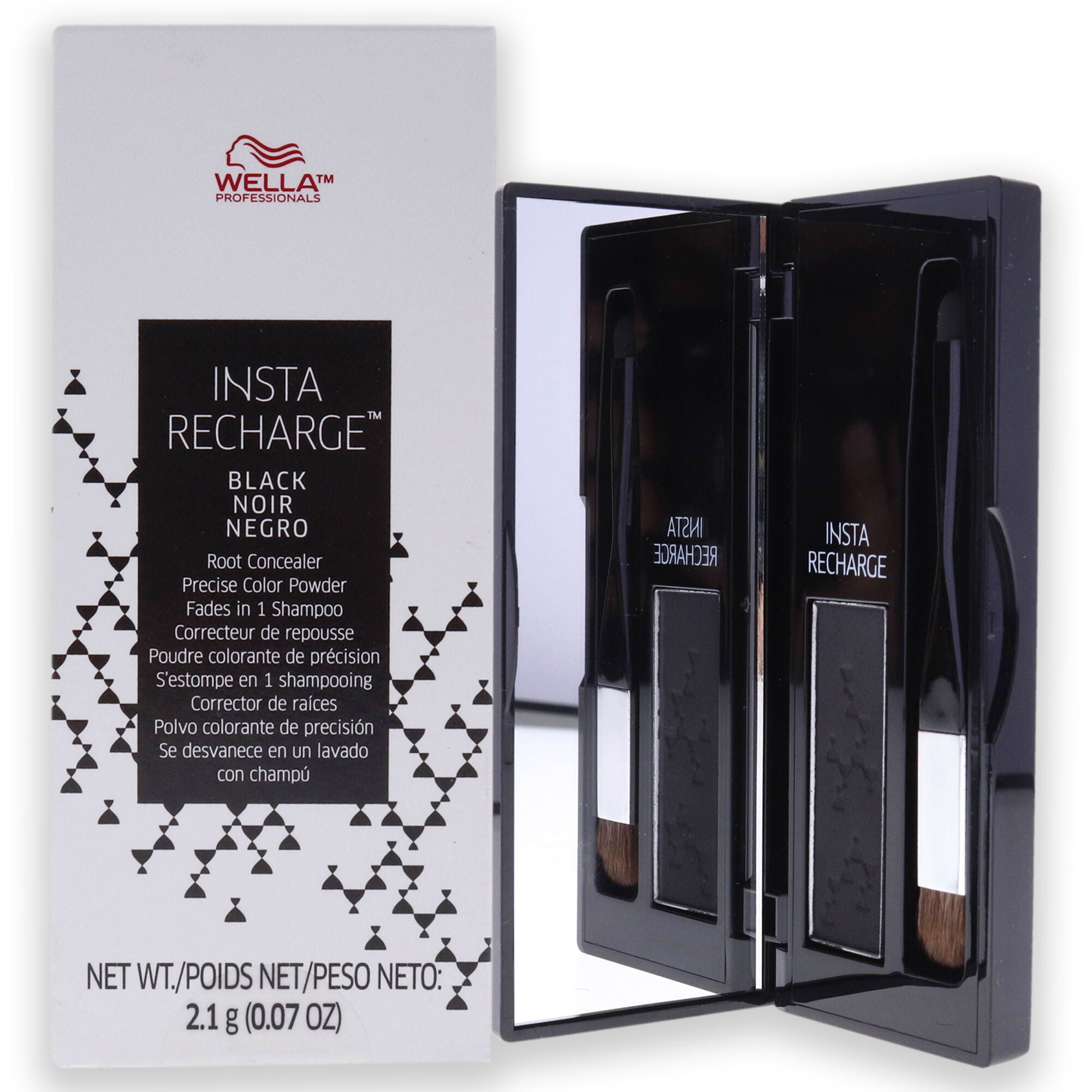 Insta Recharge Root Concealer Powder - Black by Wella for Unisex - 0.07 ...