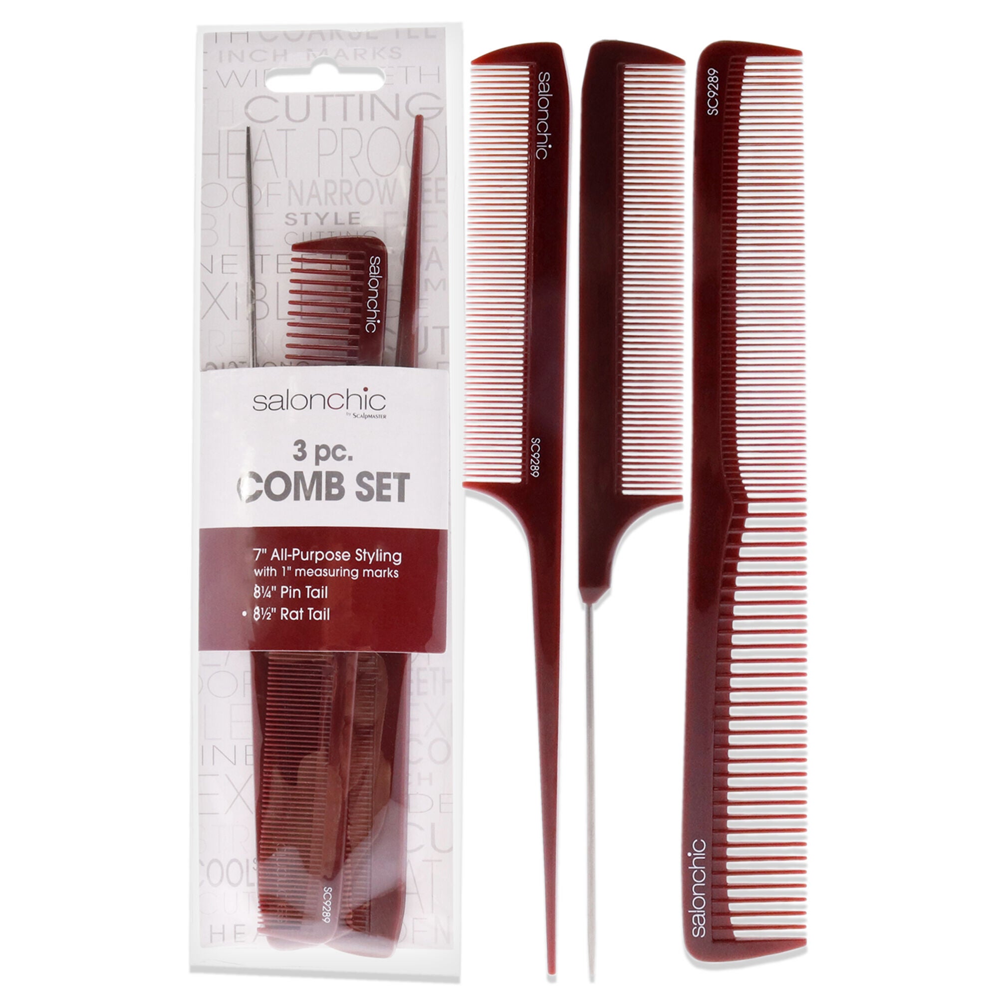 SalonChic Comb Set by SalonChic for Unisex - 3 Pc Comb | Swimsuits For All