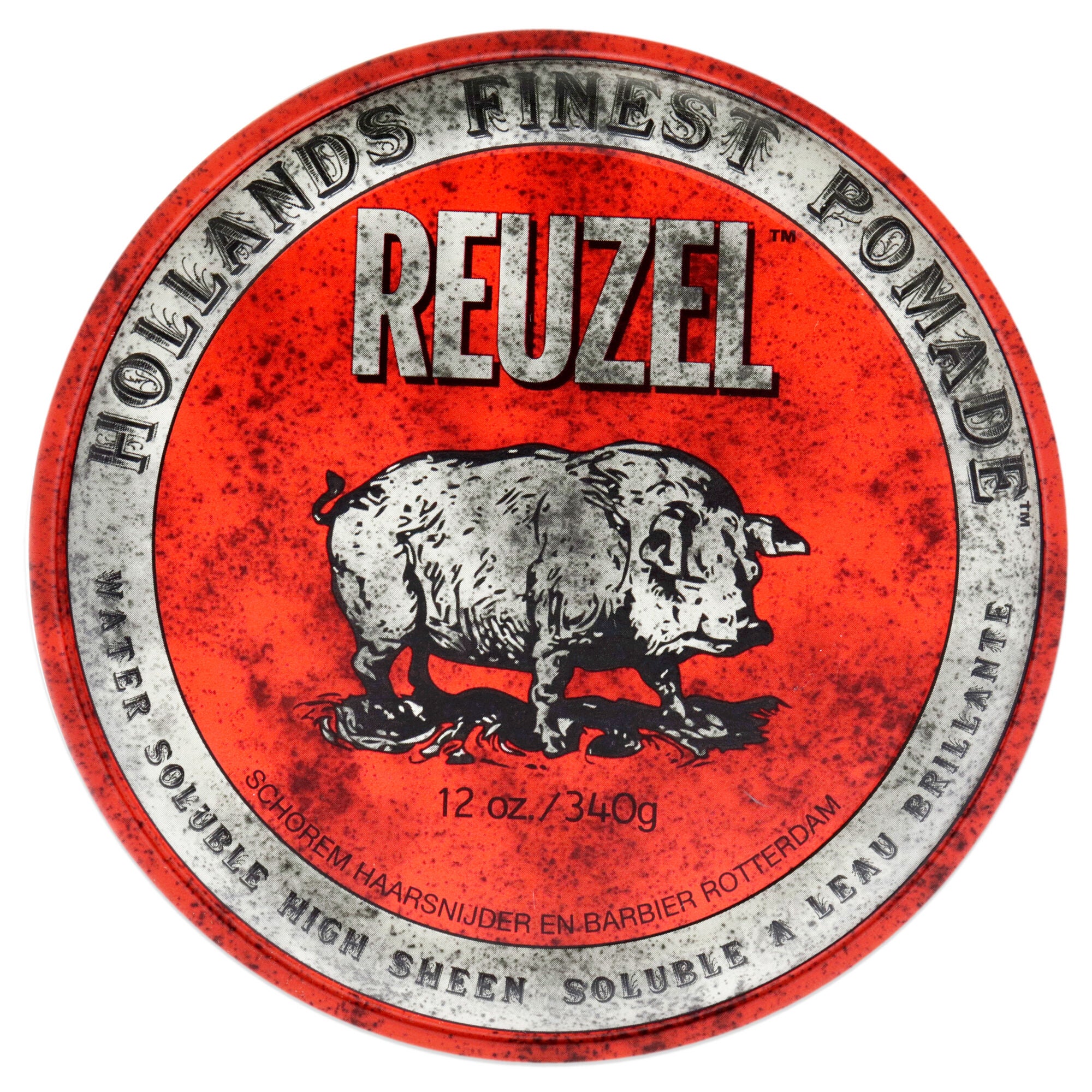 Red Water Soluble High Sheen Pomade by Reuzel for Men - 12 oz Pomade ...