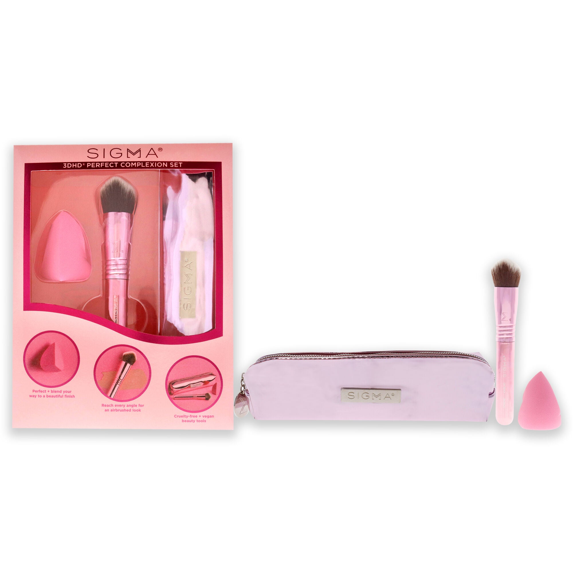 3DHD Perfect Complexion Set by SIGMA for Women - 3 Pc Set 3DHD Blender ...