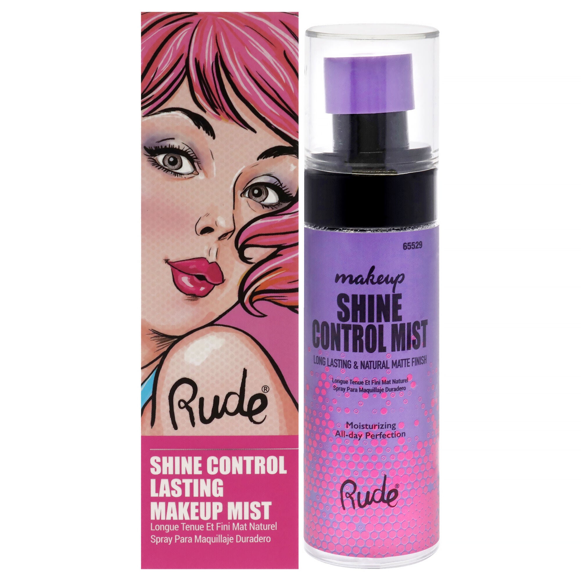 Shine Control Lasting Makeup Mist by Rude Cosmetics for Women - 2.028 ...