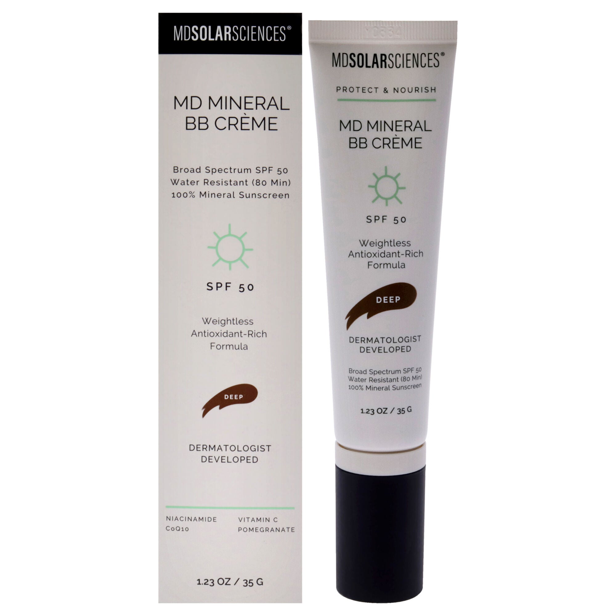 MD Mineral BB Cream SPF 50 - Deep by MDSolarSciences for Women - 1.23 ...