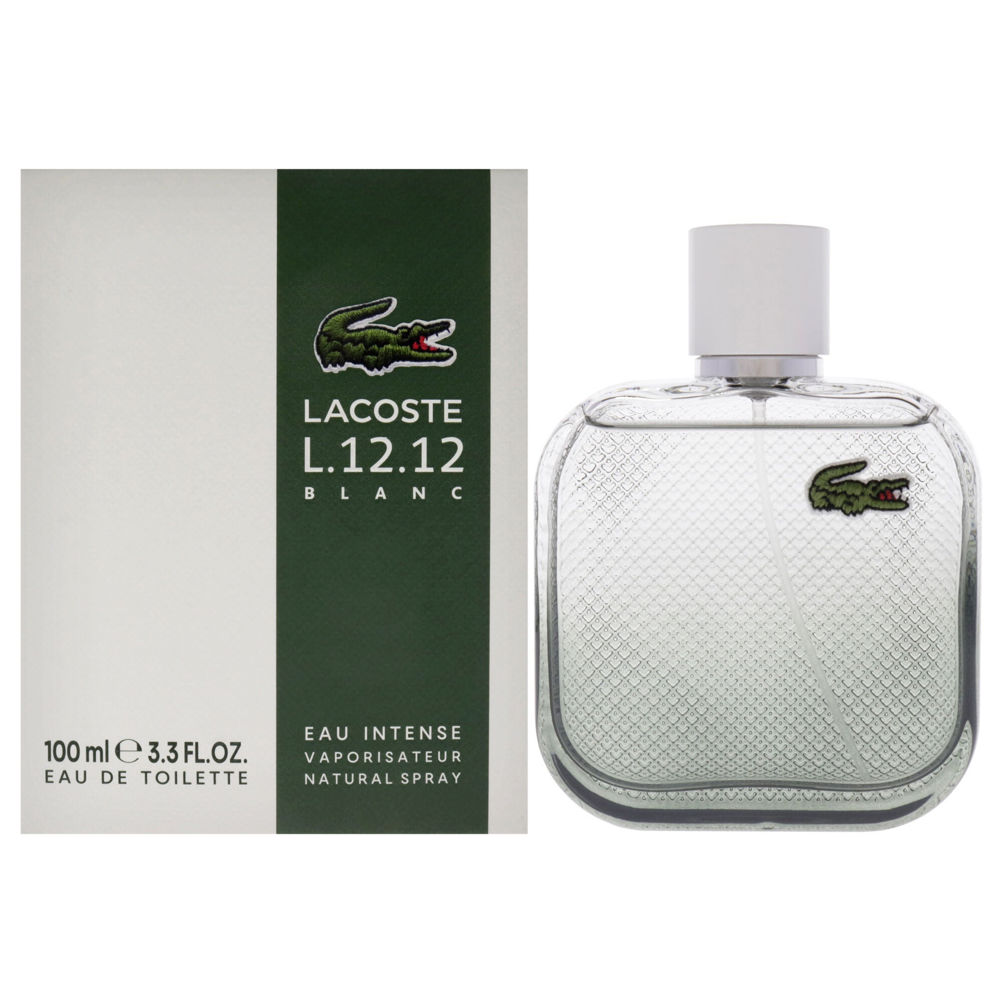 Lacoste Eau De L.12.12 Blanc Eau Intense by Lacoste for Men - 3.3 oz ...