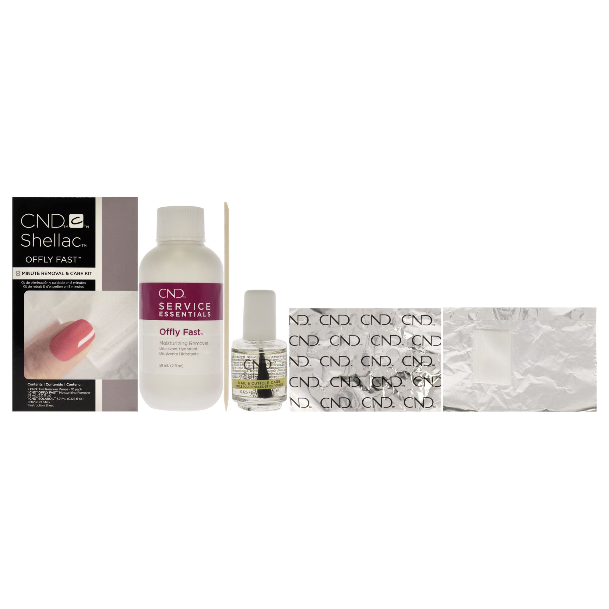Shellac Offly Fast 8 Minute Removal and Care Kit by CND for Women - 5 ...