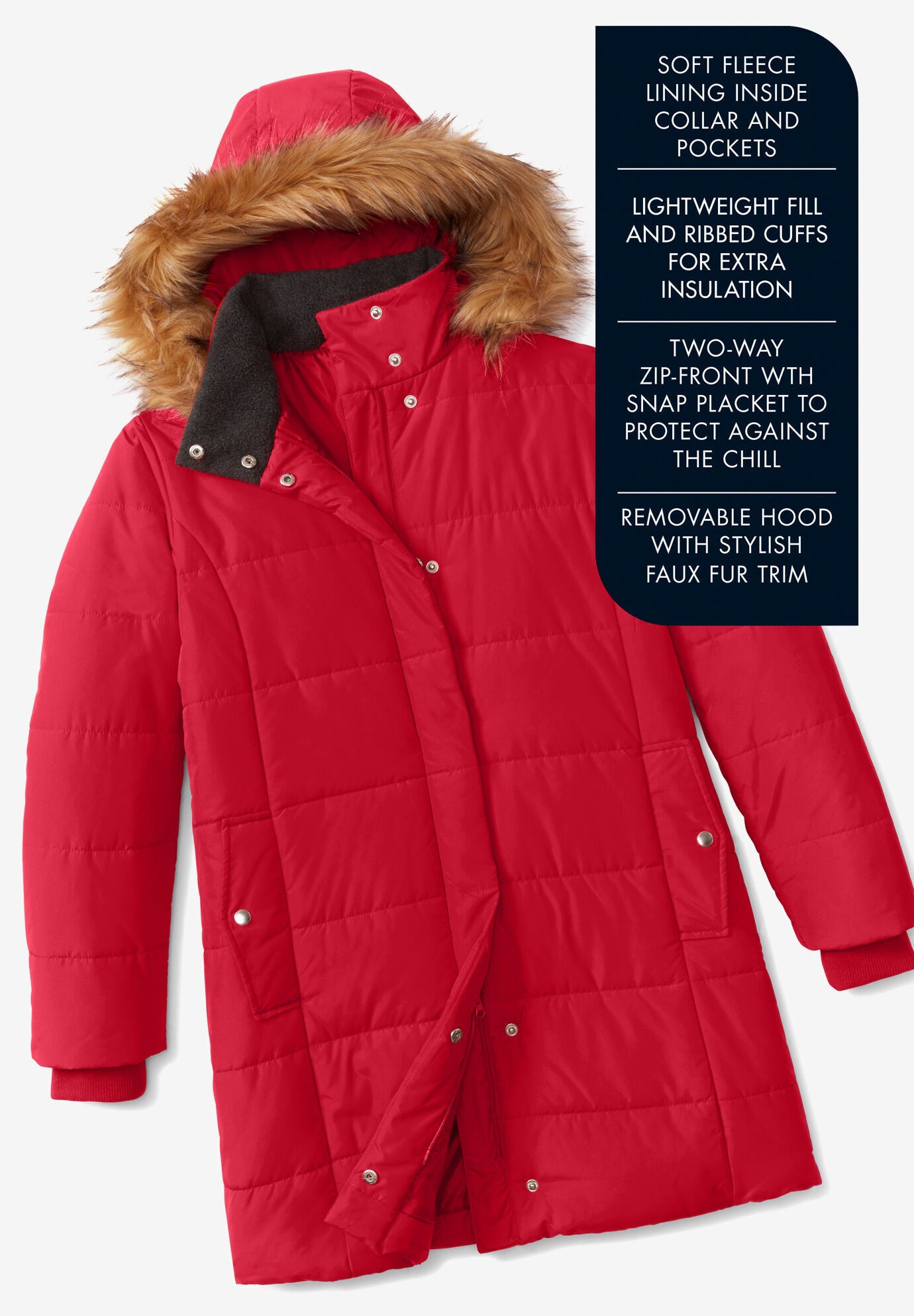 Mid-Length Quilted Puffer Jacket | Swimsuits For All