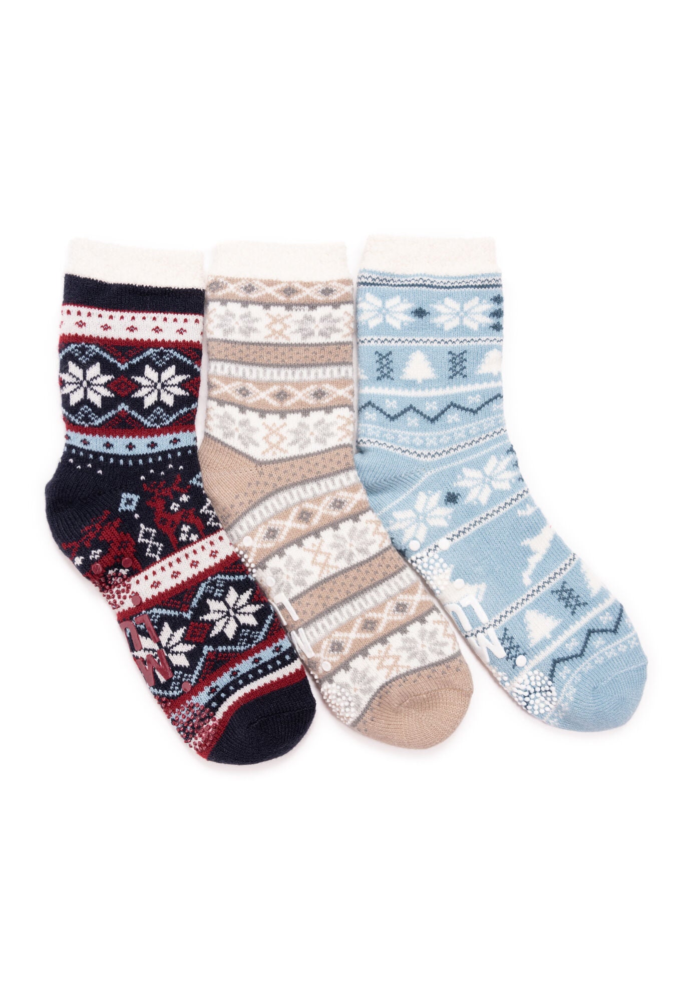 Everyday 3 Pair Pack 2 Layer Ankle Socks, Blue Fairy Dust | Swimsuits For All