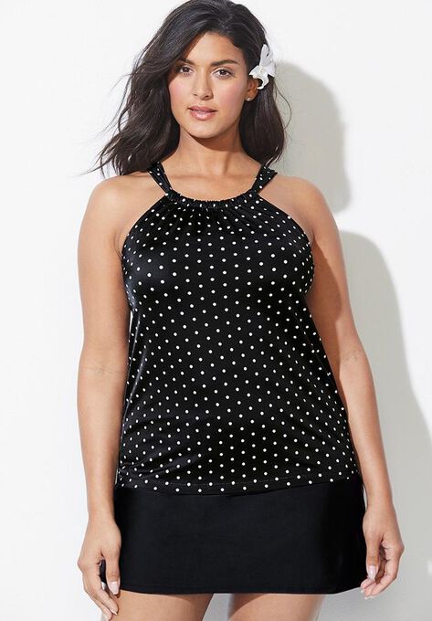 Chlorine Resistant Lycra Xtra Life High Neck Racerback Tankini Set with ...