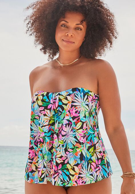 Flyaway Bandeau Tankini Top | Swimsuits For All