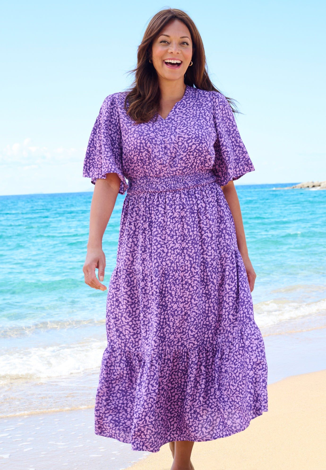 Everyday Tiered Sundress, Mirtilla Abstract | Swimsuits For All
