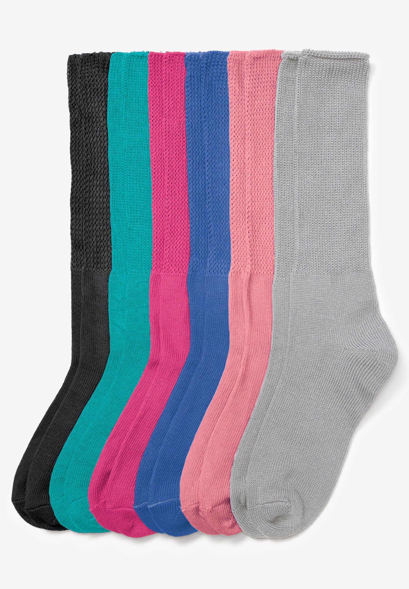 Everyday 6-Pack Rib Knit Socks, Bright Pack | Swimsuits For All