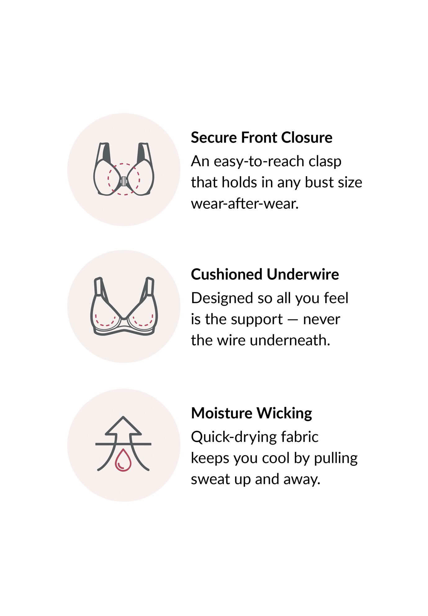 Everyday Wonderwire® Front-Close Underwire Bra 1245, Cafe | Swimsuits ...